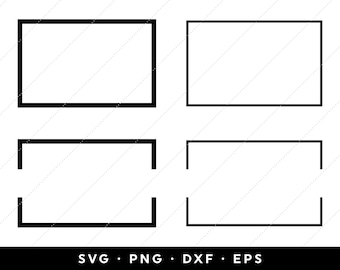 Rectangle Frame Svg - Etsy