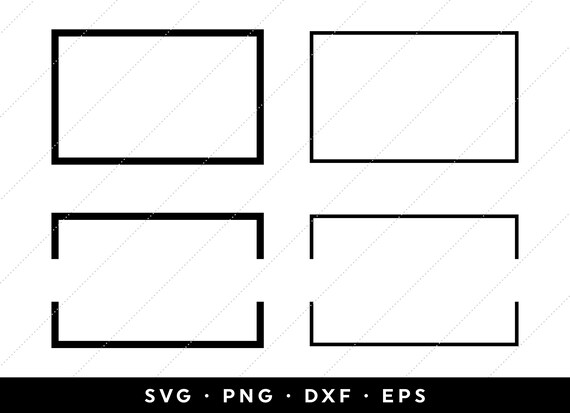 Rectangle Frame Bundle SVG Outline Frame SVG Geometric Frame | Etsy