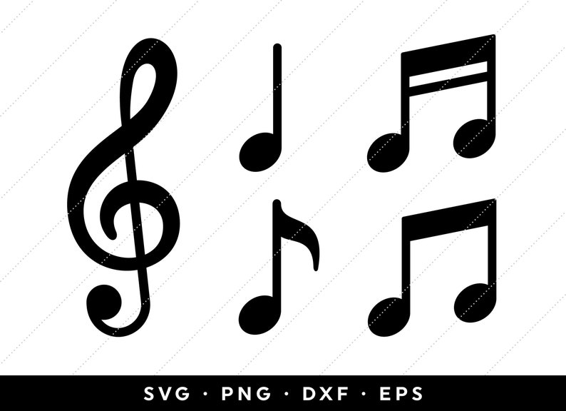 Music Notes SVG Music Note SVG Bundle Music Notes Clipart - Etsy