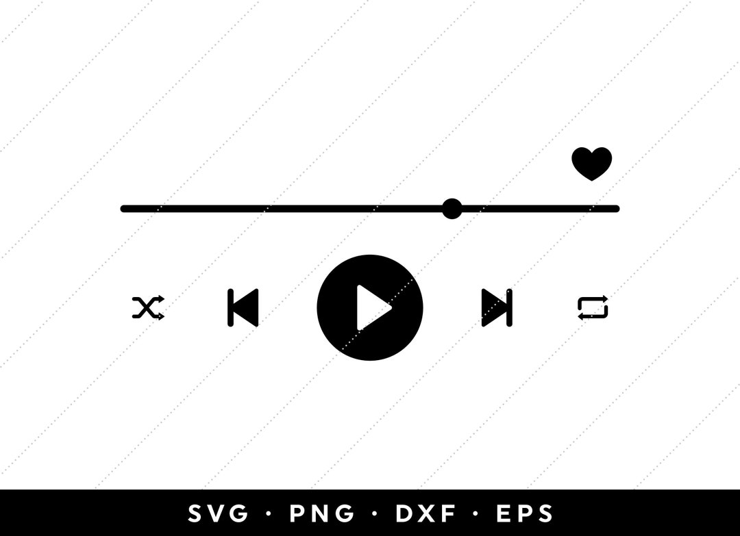Music Player SVG, Audio Controls SVG, Music Player Buttons, Clipart ...