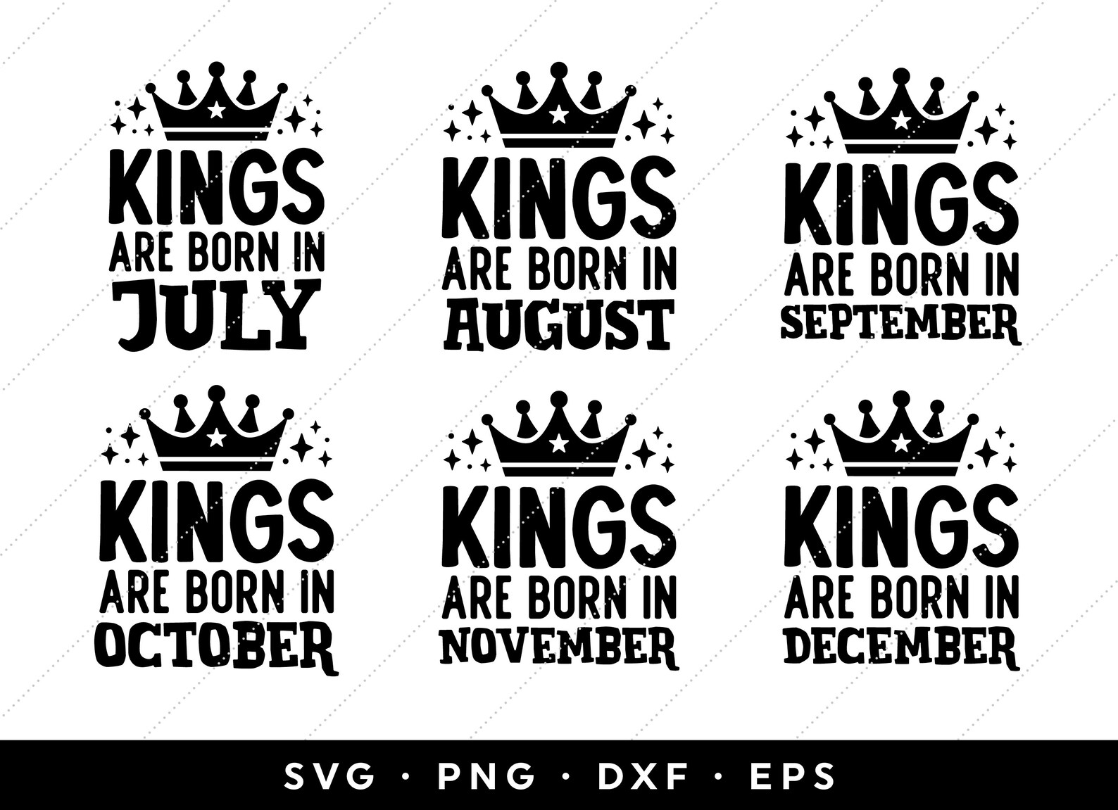Birthday King SVG Bundle, Kings Are Born in SVG Bundle, Birthday Bundle ...