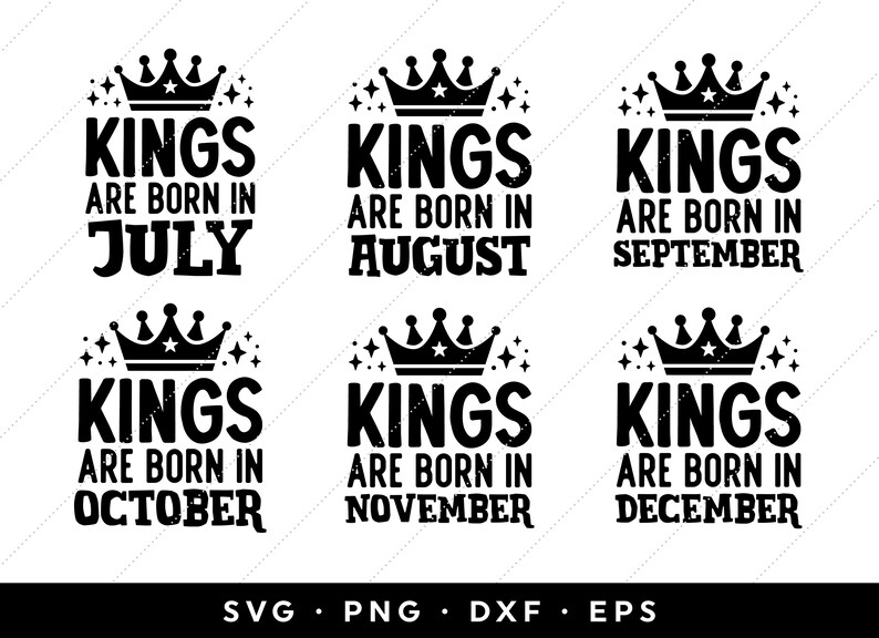 Birthday King SVG Bundle Kings Are Born in SVG Bundle - Etsy