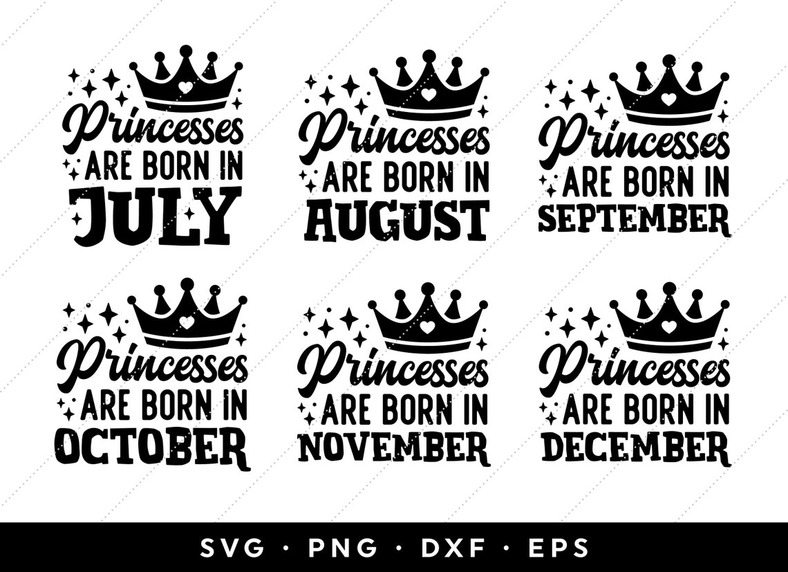 Birthday SVG Bundle, Princesses Are Born in SVG Bundle, Birthday ...