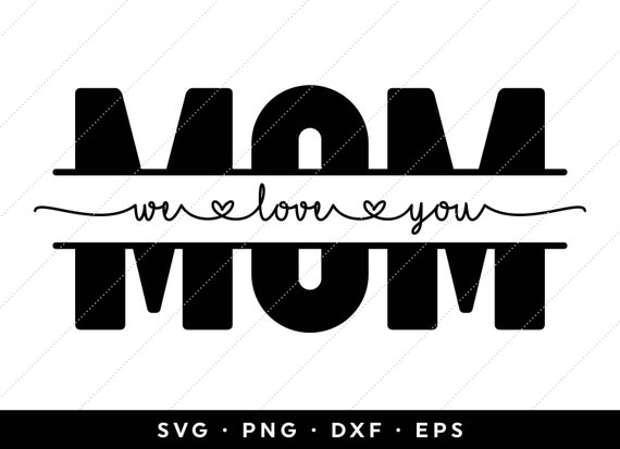 Art & Collectibles Mothers Day Gifts personalized Mom Split Monogram ...
