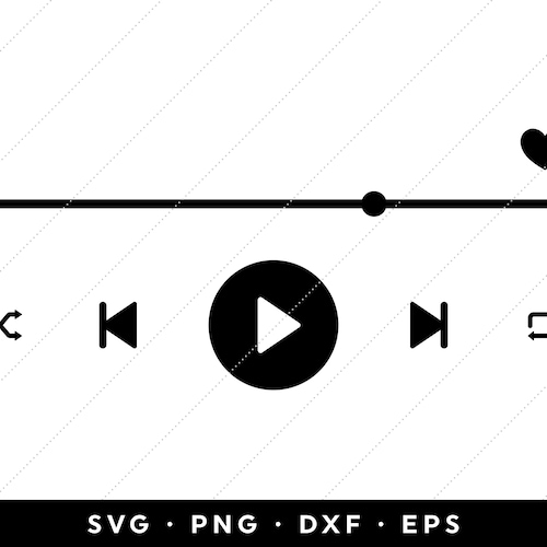 Music Player SVG Audio Controls SVG Music Player Buttons - Etsy