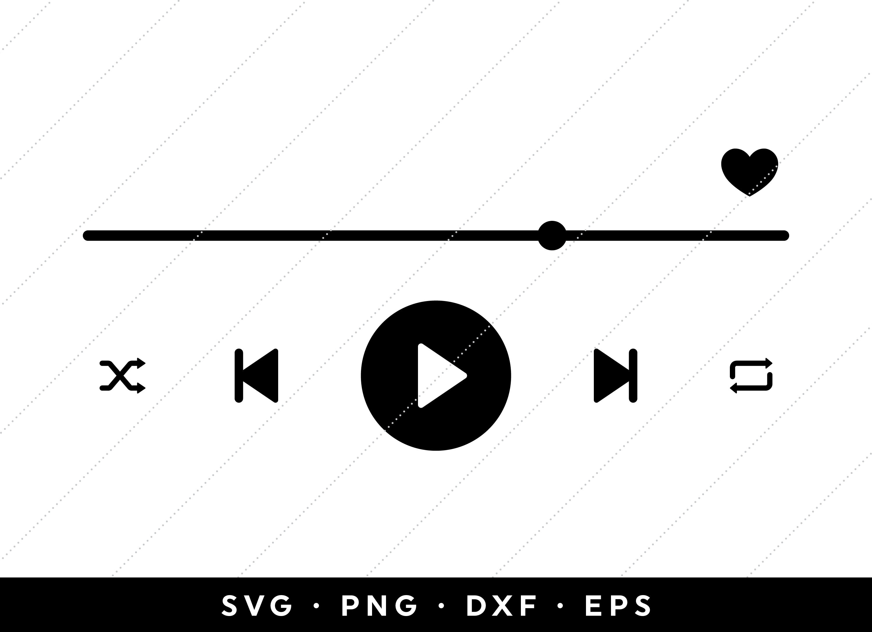 Music Player SVG Audio Controls SVG Music Player Buttons - Etsy Canada