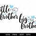Big Little Sister Brother SVG, Bro Sis SVG Bundle, New Baby Onesie Svg ...