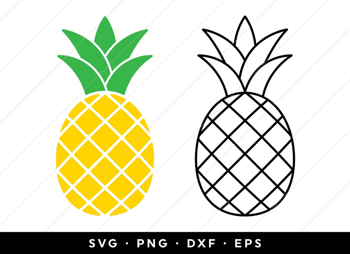 Pineapple SVG, Pineapple Clipart PNG, Vector Decal, Fruit, Tropical ...