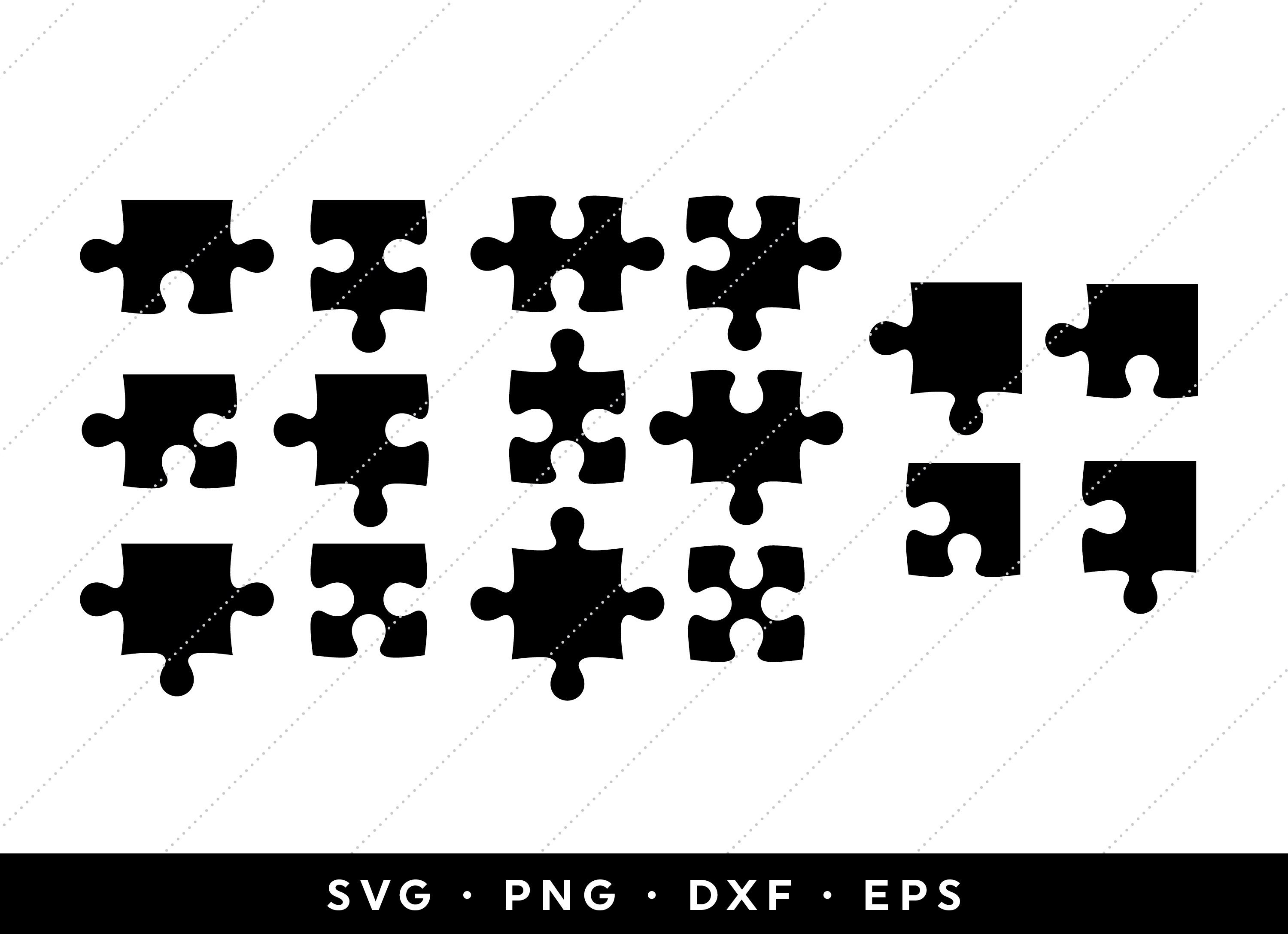 Puzzle SVG Bundle Puzzle Pieces SVG Jigsaw Puzzle Template | Etsy