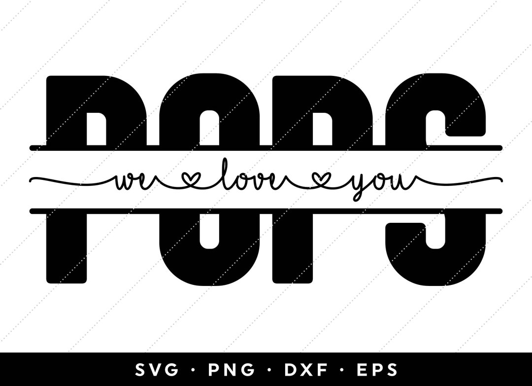 Pops Split Monogram SVG Split Pops SVG Pops Monogram SVG - Etsy UK