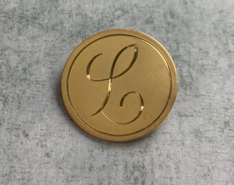Gold Circle Monogram - Etsy