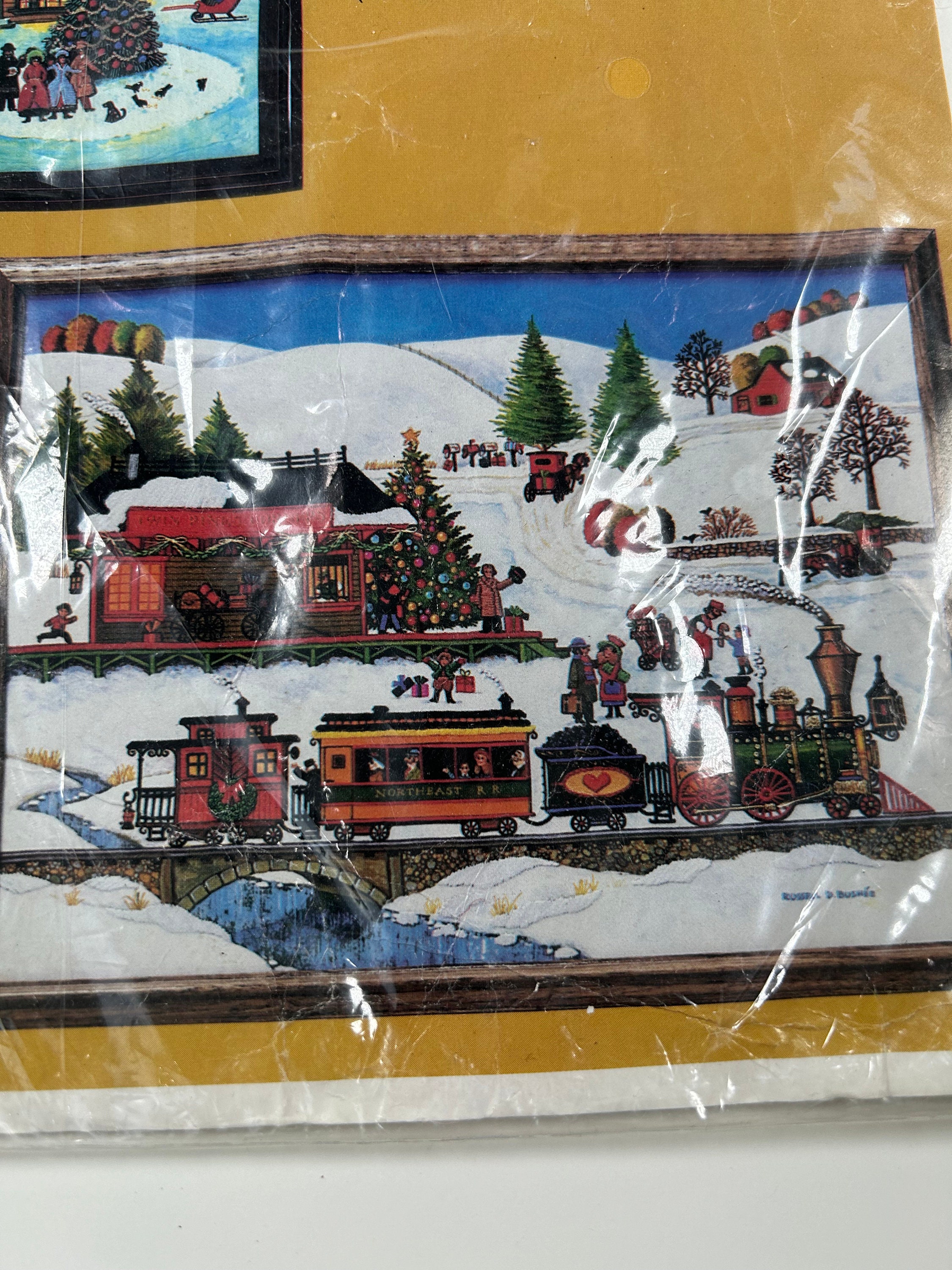 Vintage Unopened 1984 Creative Circle Embroidery Kit - Santa in the Sky ...
