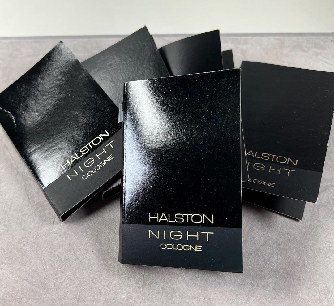 5 Vintage 80s Halston Night Cologne Samples on Cards - Etsy