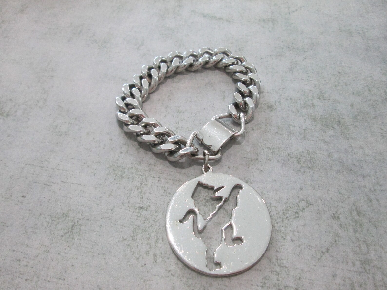Vintage Sperry Silver Curb Chain Bracelet With Lion Charm - Etsy