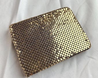 Vintage Whiting and Davis Gold Metal Mesh Billfold Wallet - Etsy