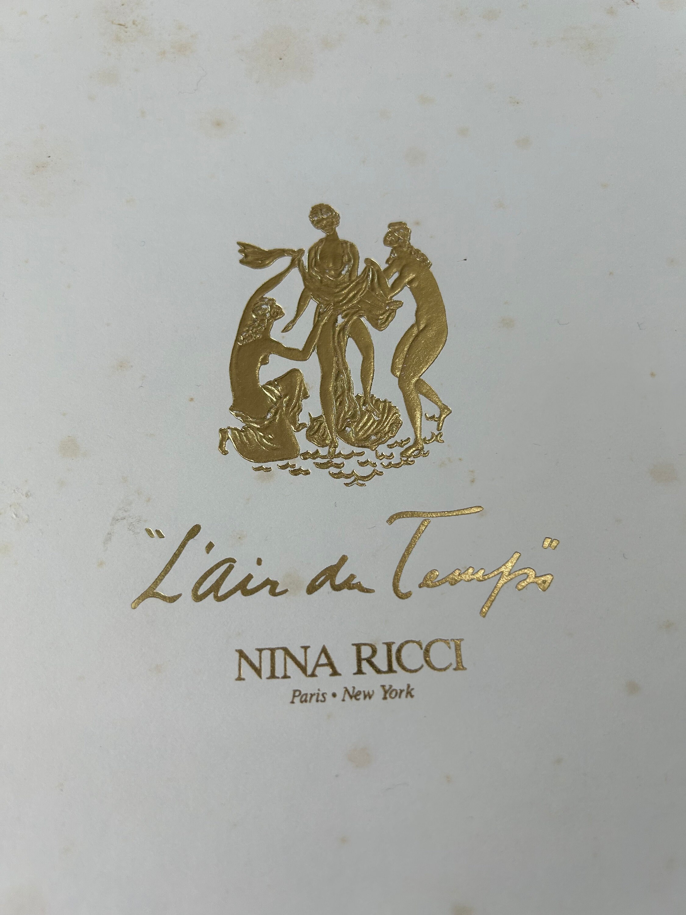 Vintage Nina Ricci L'air Du Temps Perfume Gift Box Lotion Soap Shower ...