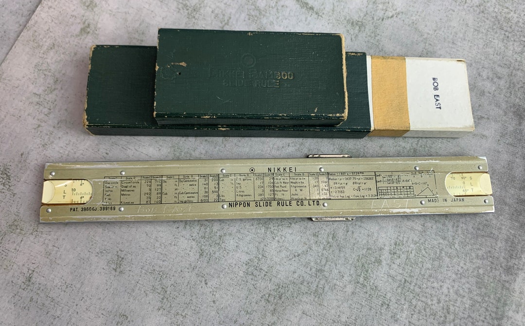 Vintage Nikkei Nippon Bamboo Japan Slide Rule in Original Box - Etsy