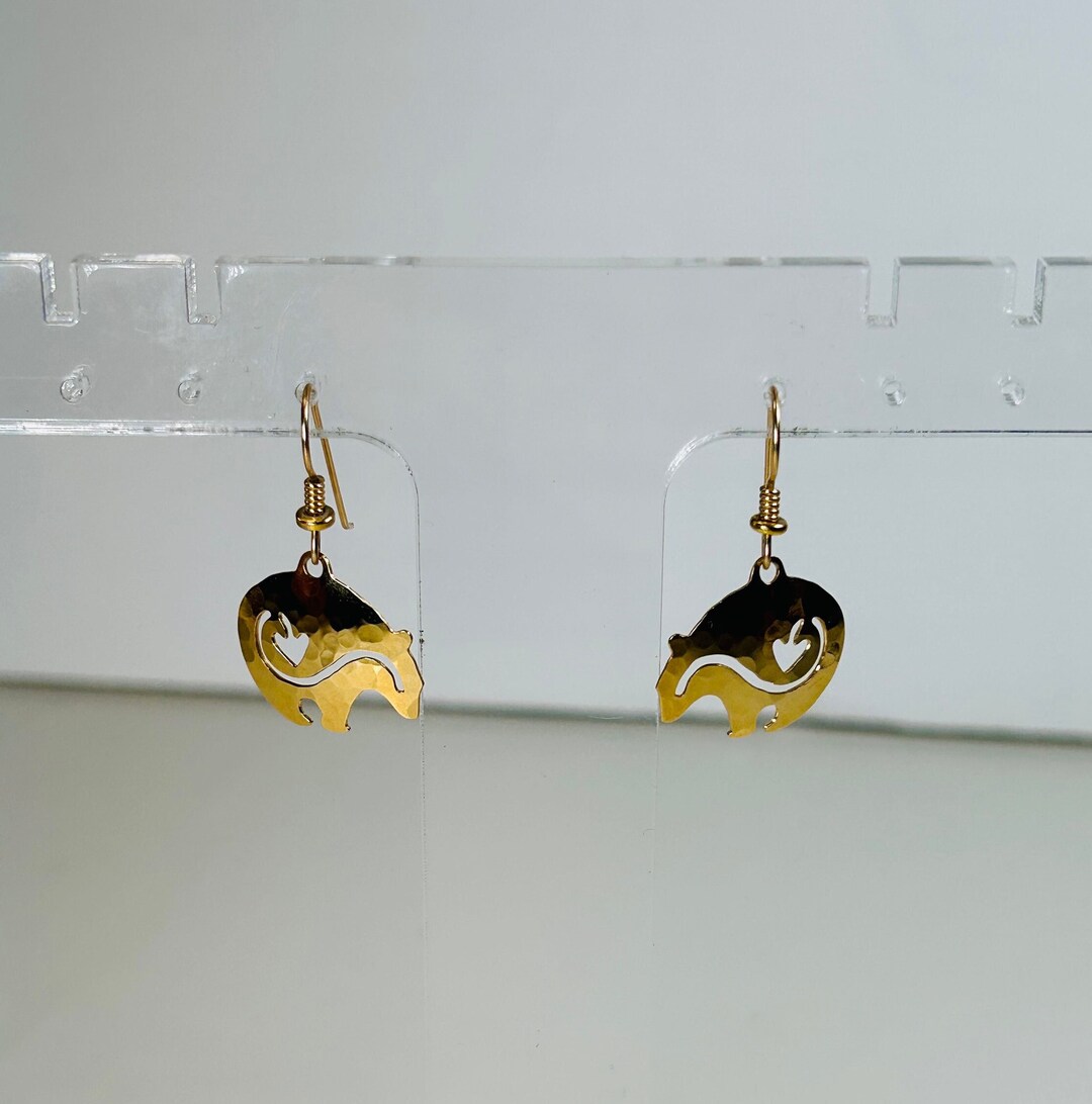 Wild Bryde Native American Bear Symbol Earrings - Etsy