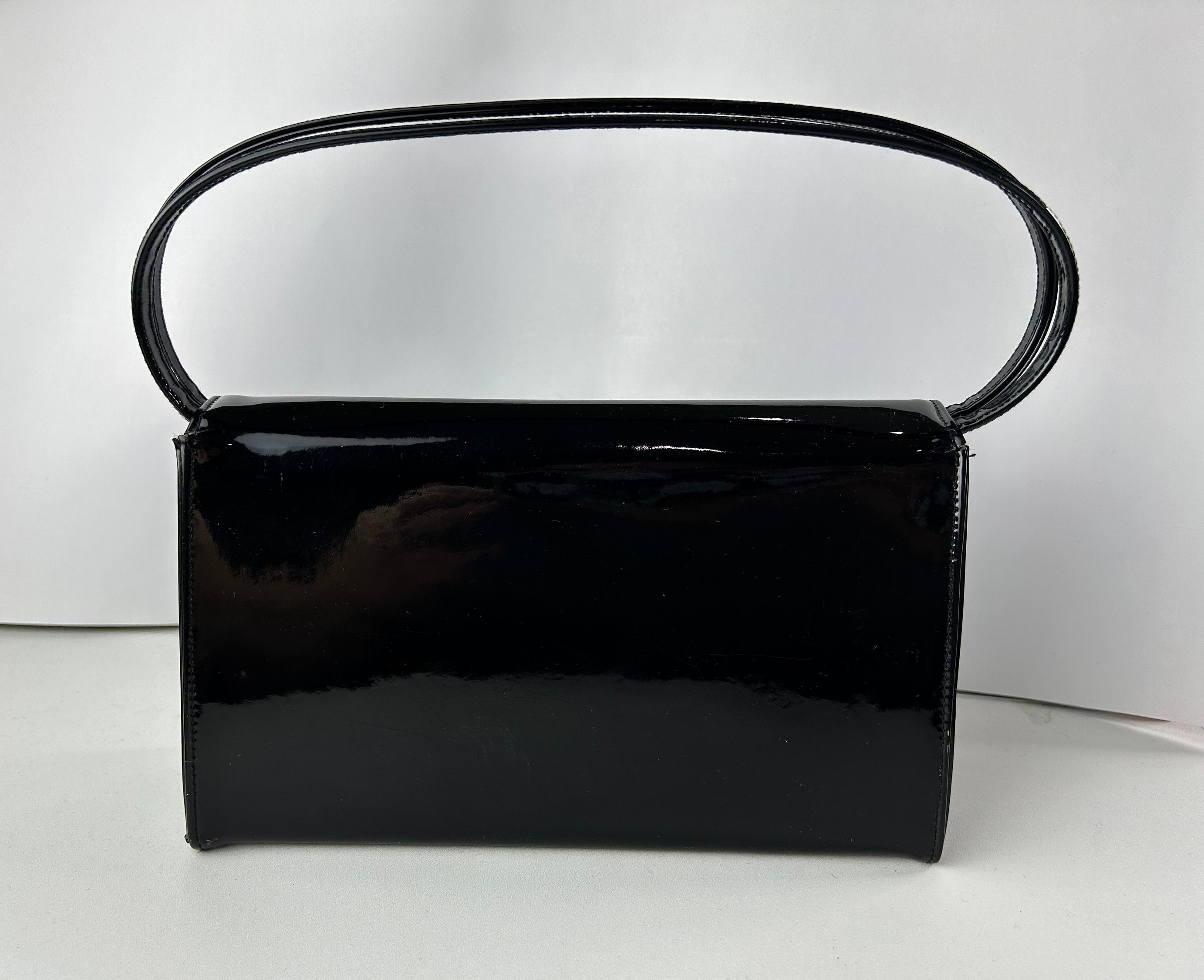 Vintage Coblentz Black Patent Leather Handbag - Etsy
