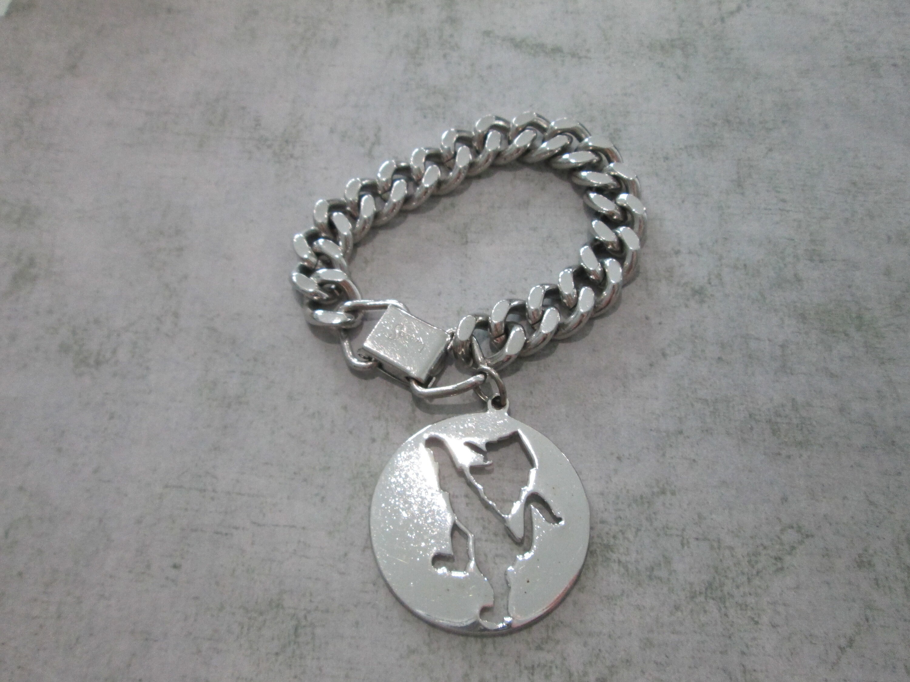 Vintage Sperry Silver Curb Chain Bracelet With Lion Charm - Etsy