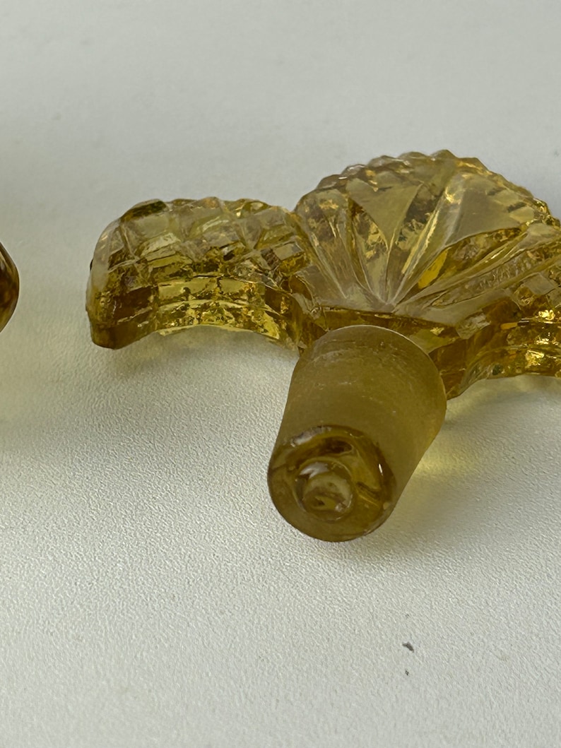 Vintage Yellow Japan Pressed Glass Fleur De Lis Perfume Bottle - Etsy