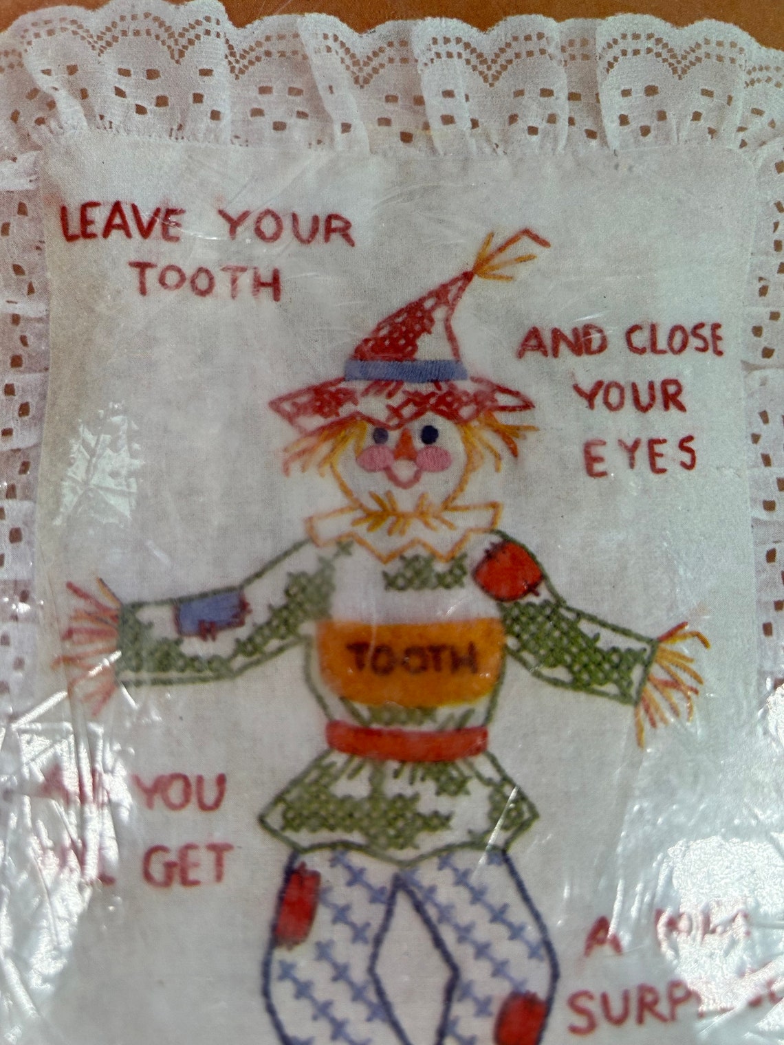 Vintage Creepy Scarecrow Tooth Fairy Pillow Embroidery Kit - Etsy