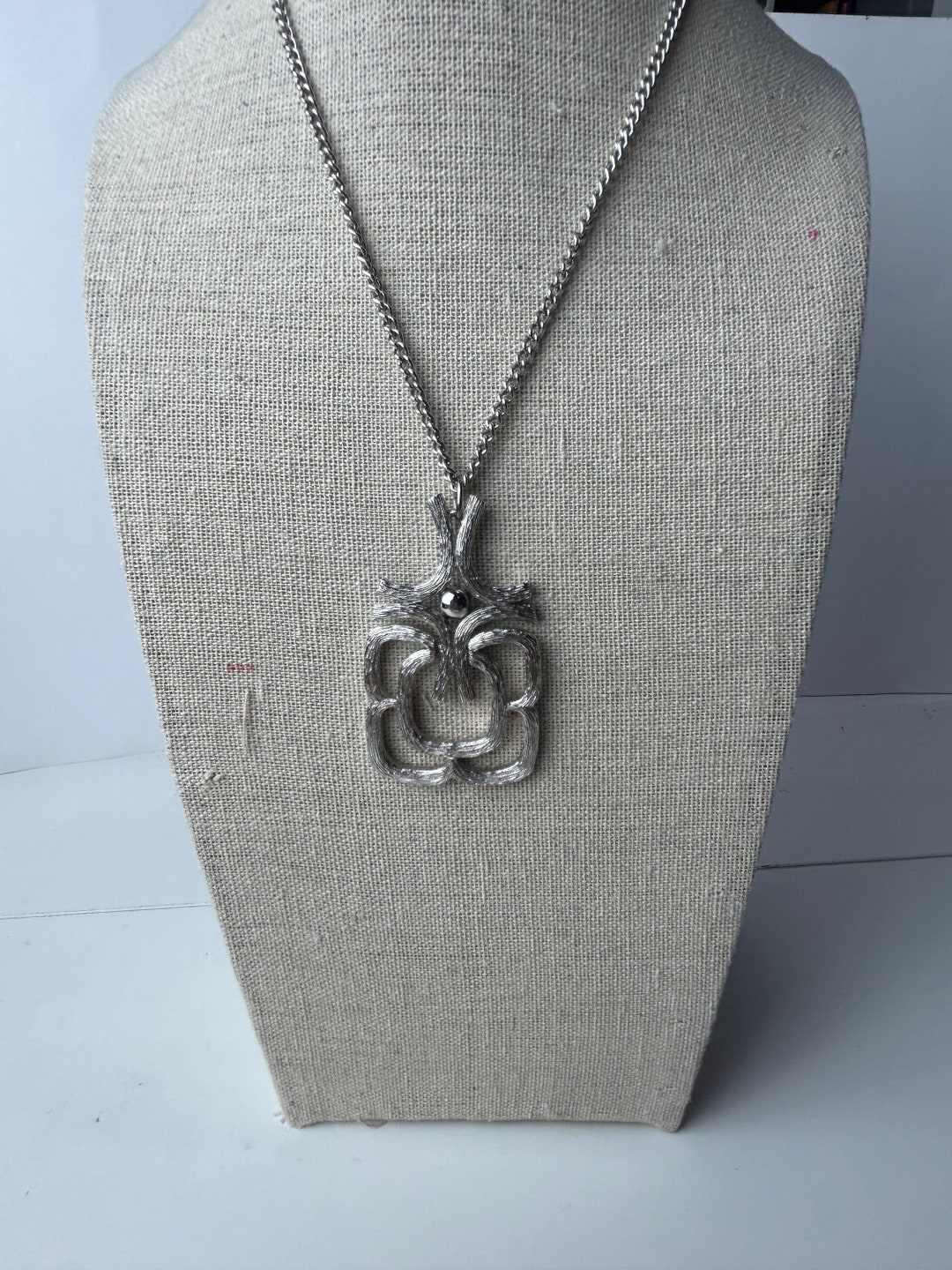 Vintage Avon Silver Articulated Modernist Necklace - Etsy