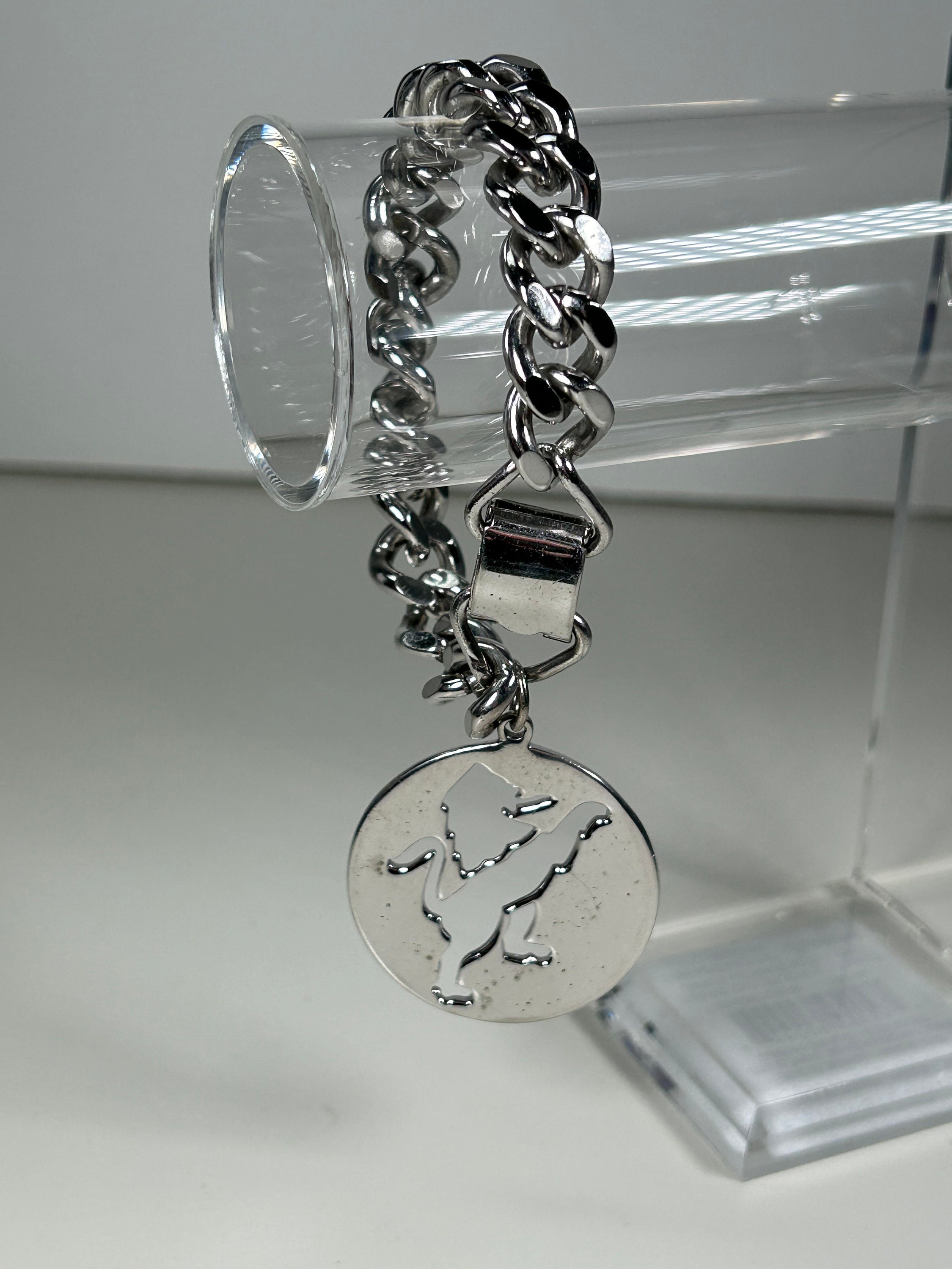 Vintage Sperry Silver Curb Chain Bracelet With Lion Charm - Etsy