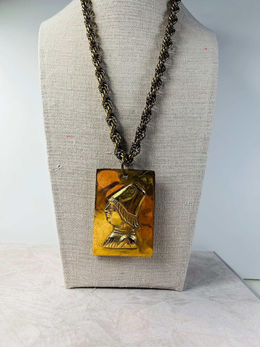 Vintage Alva Museum Replicas Necklace With Renaissance Man's Bust - Etsy