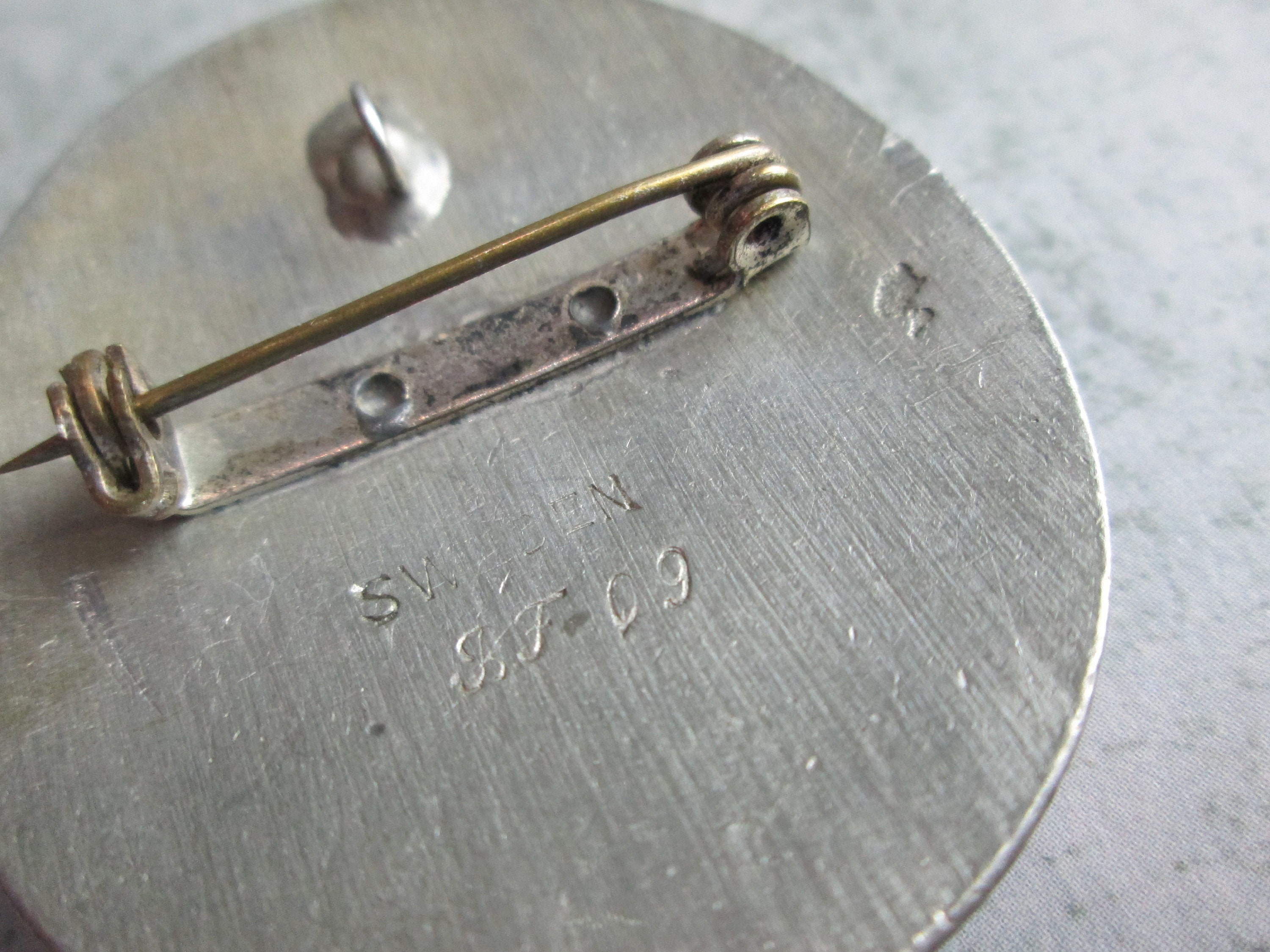 Vintage Sweden Pewter Brooch/pendat Combo Signed BF-Q9 - Etsy