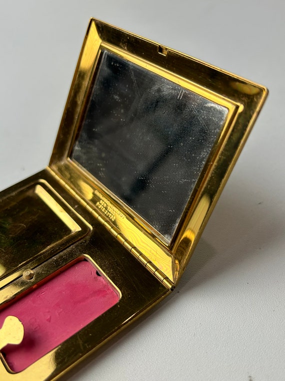 Vintage Richard Hudnut Blush and Powder Brass Compact - Gem