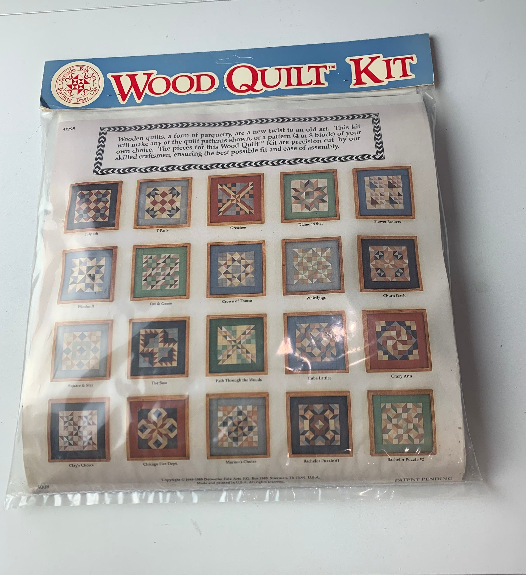 Vintage Detweiler Folk Arts Wood Quilt Kit - New - Unopened - Etsy