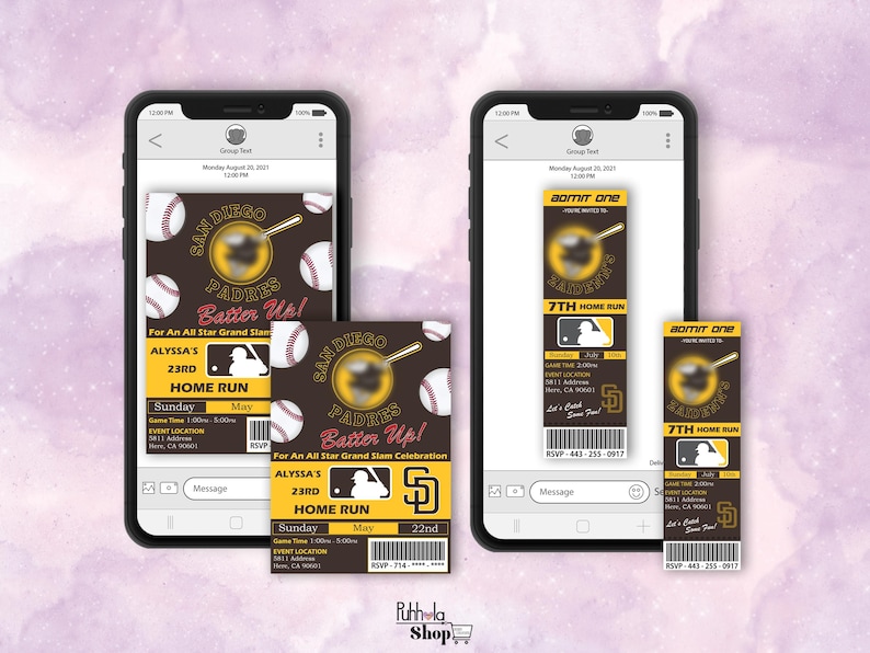 Baseball Birthday Invitation: SD Padres E-invite (digital) - Etsy