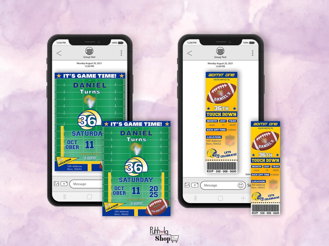 Football Birthday Invitation: LA Rams E-invite (digital) - Etsy