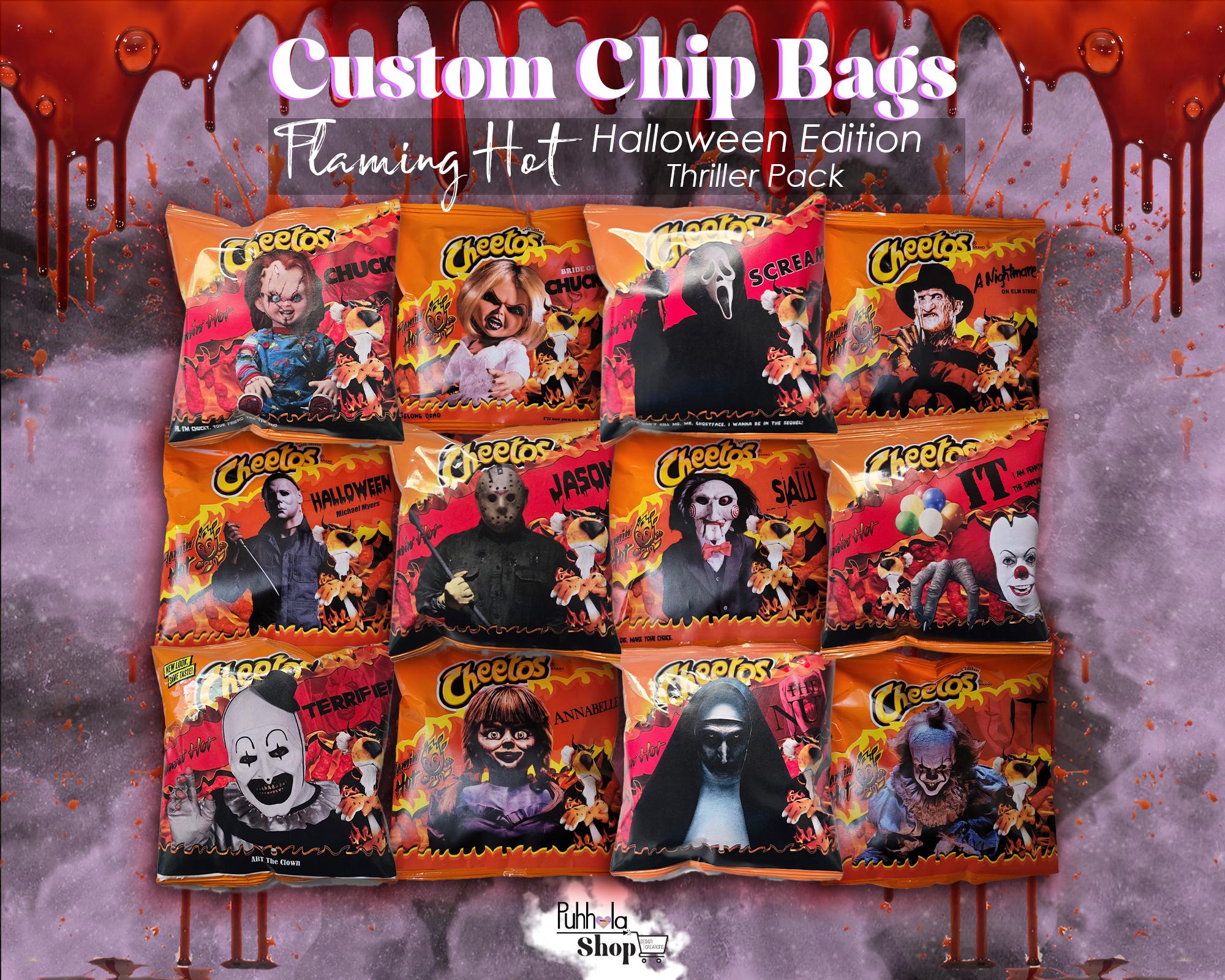 Halloween Chip Bags W/ 10 Different Iconic Thrillers / Horror ...