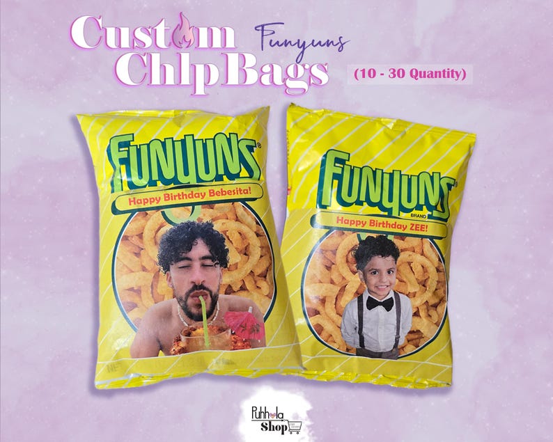 Custom Funyuns Chip Bags: Personalized Snack Party Favors | 10-30qty ...