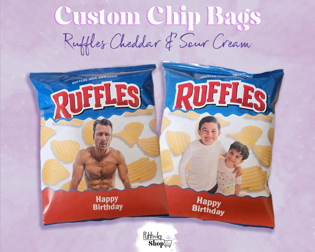 Custom Ruffle Chip Bags | Cheddar Flavor | With Your Favorite Artist ...