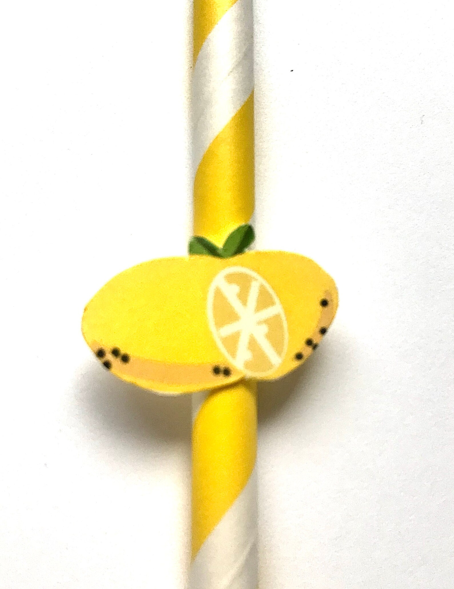 Lemon Straws Set of 12 Paper Straws Lemon Paper Straws - Etsy