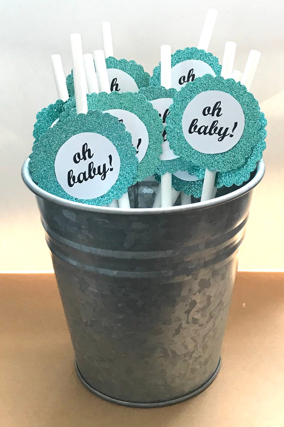 Baby Shower Sprinkle Paper Straws Oh Baby Paper Straws Set - Etsy