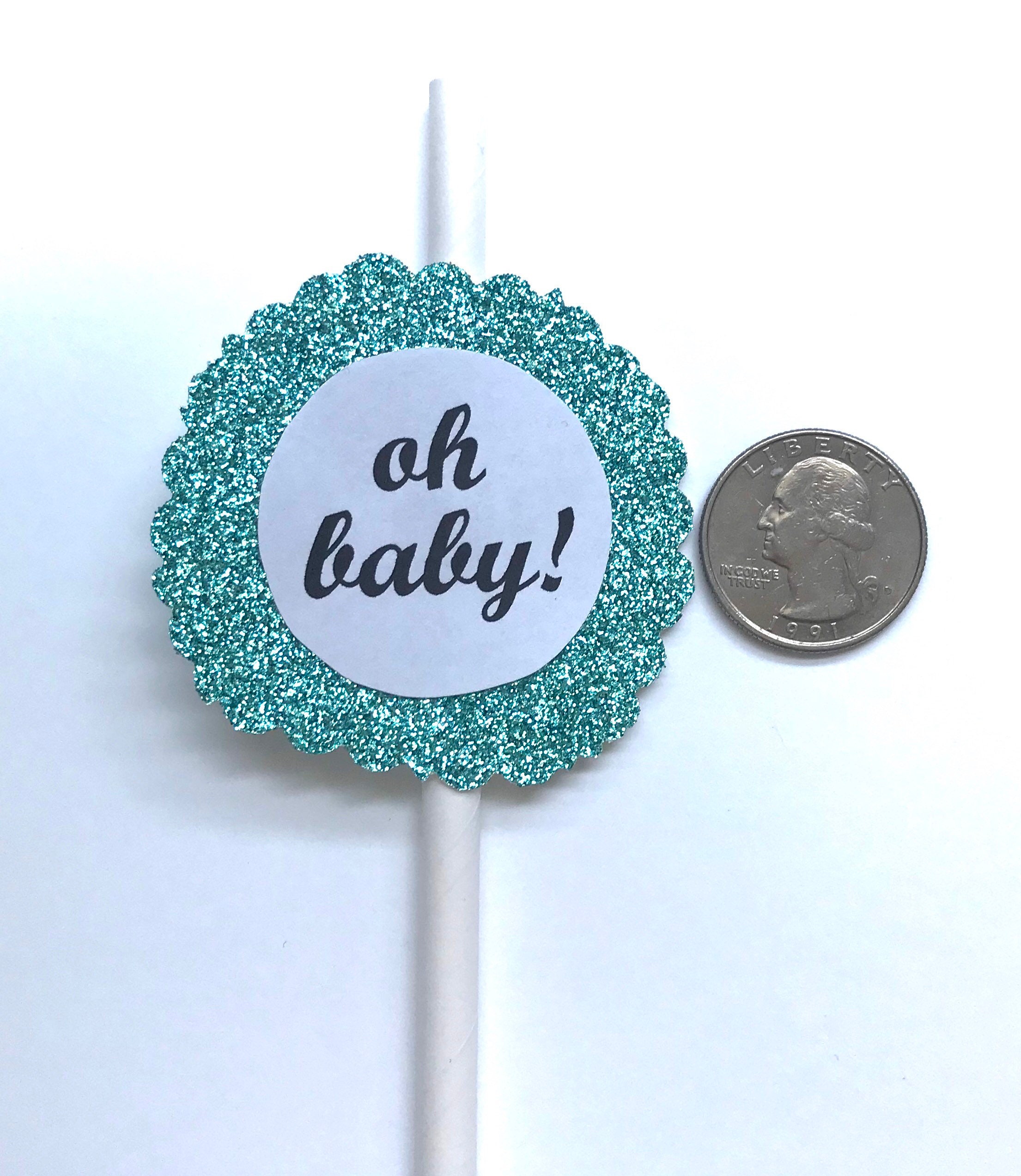 Baby Shower Sprinkle Paper Straws Oh Baby Paper Straws Set - Etsy