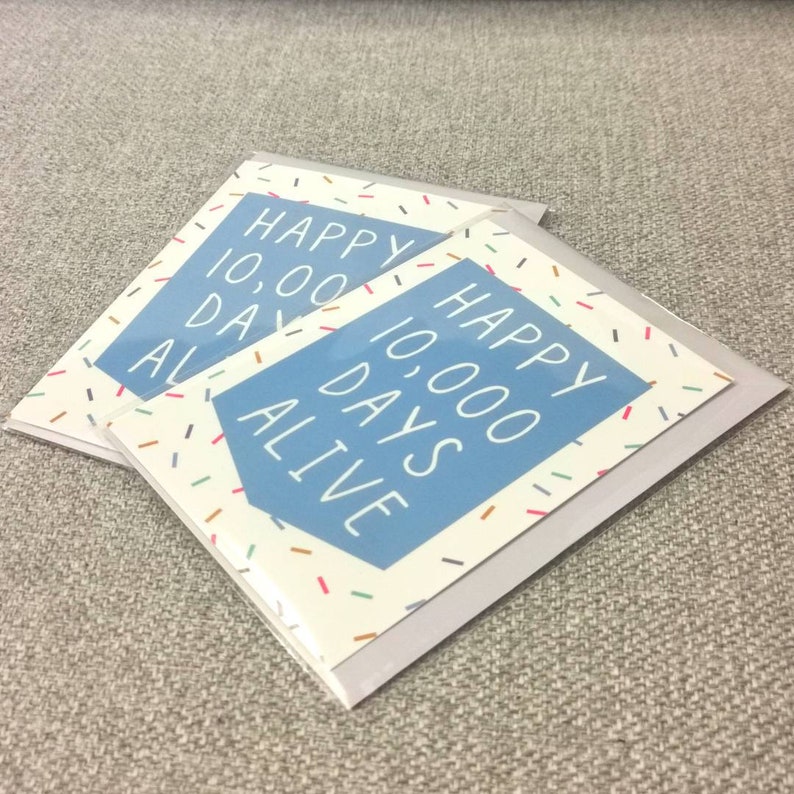 Happy 10000 Days Alive Birthday Card Milestone Card | Etsy UK