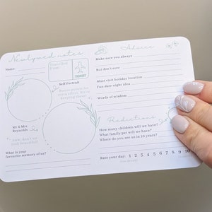 Newlywed Note Wedding Advice Card Printable, Gender Neutral, Well ...