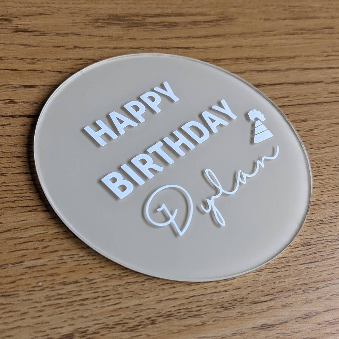 Happy Birthday Plaque, Birthday Disc, Milestone Birthday Gift - Etsy
