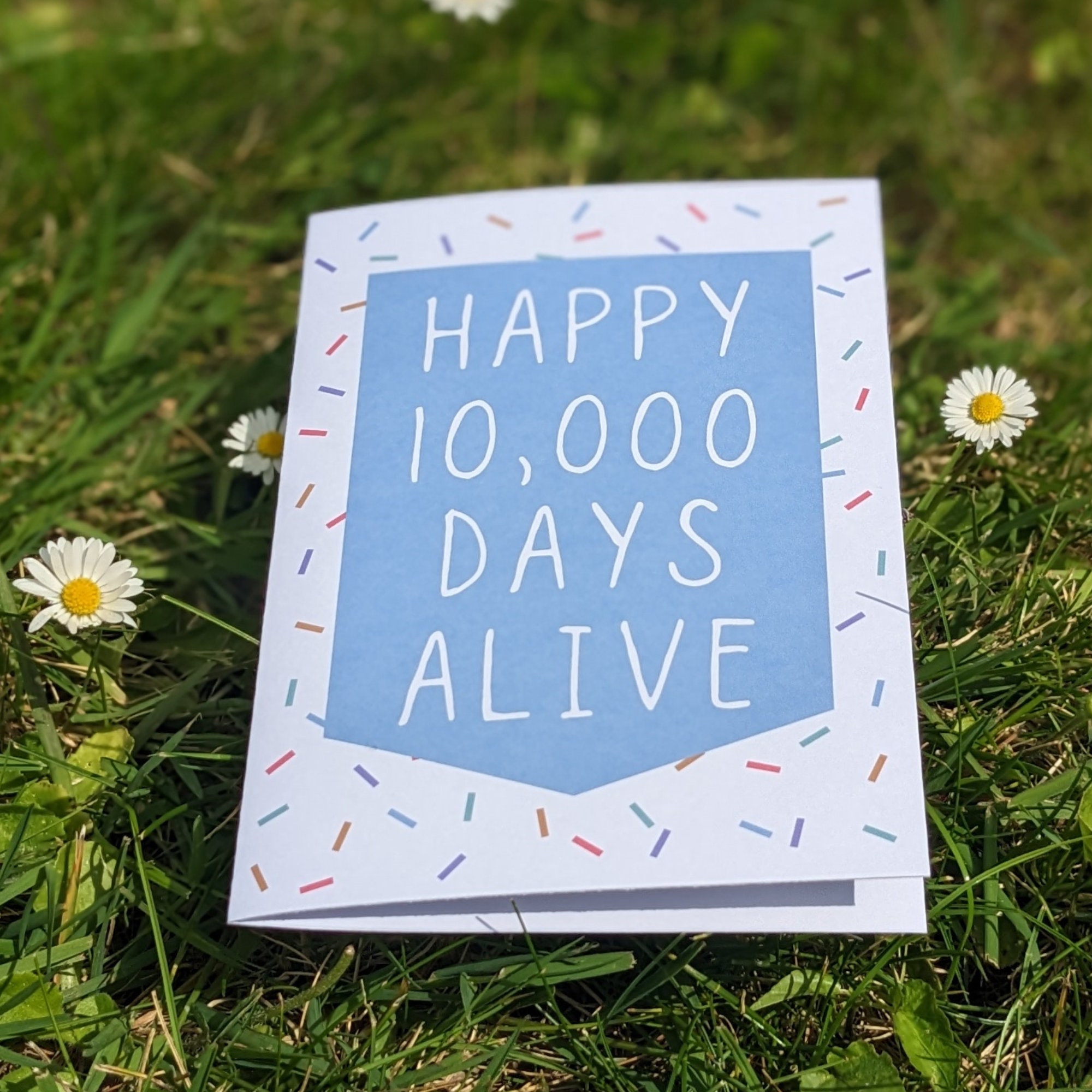 Happy 10000 Days Alive Birthday Card Milestone Card - Etsy