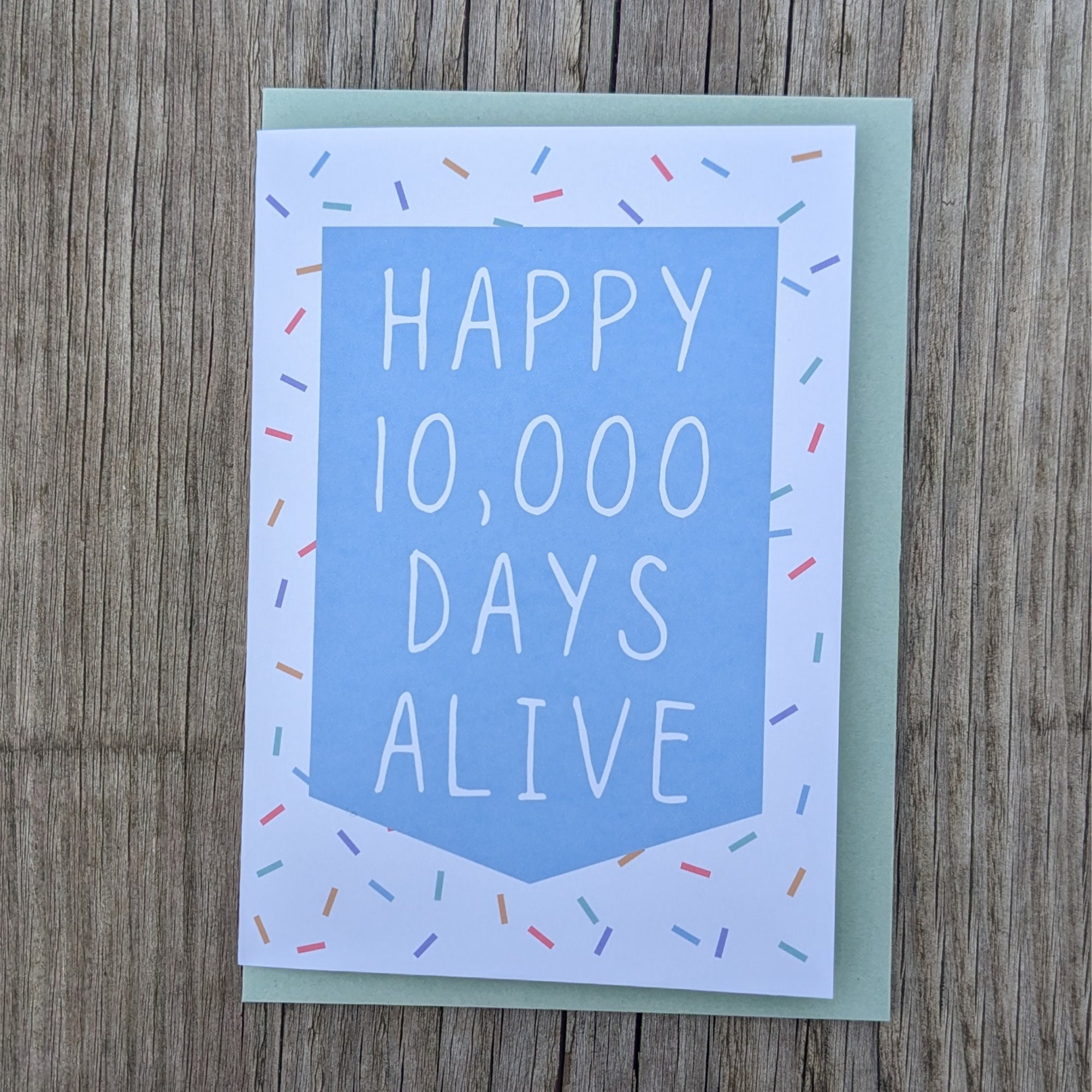 Happy 10000 Days Alive Birthday Card Milestone Card - Etsy UK