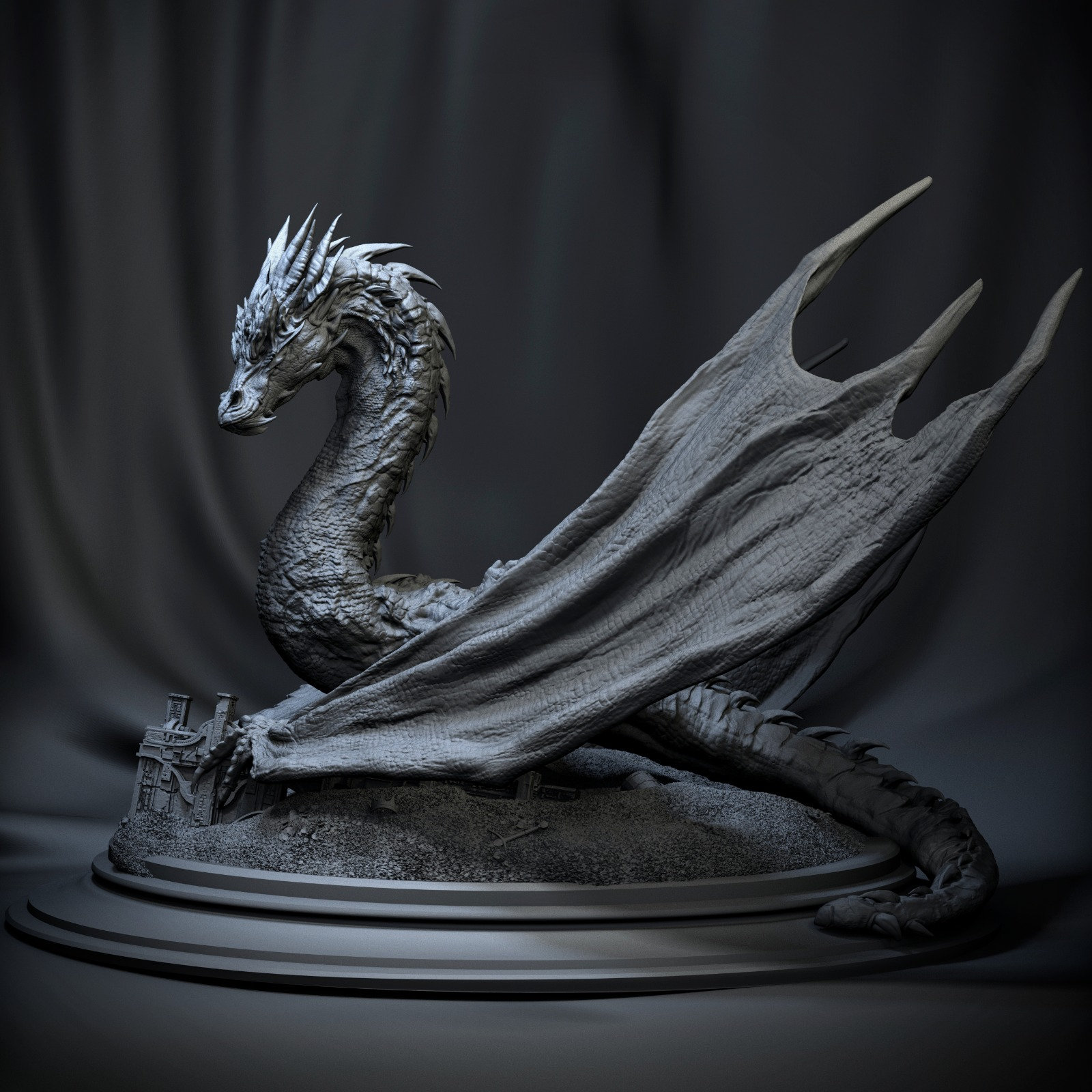 The Hobbit Smaug Resin Model | 90mm - Etsy