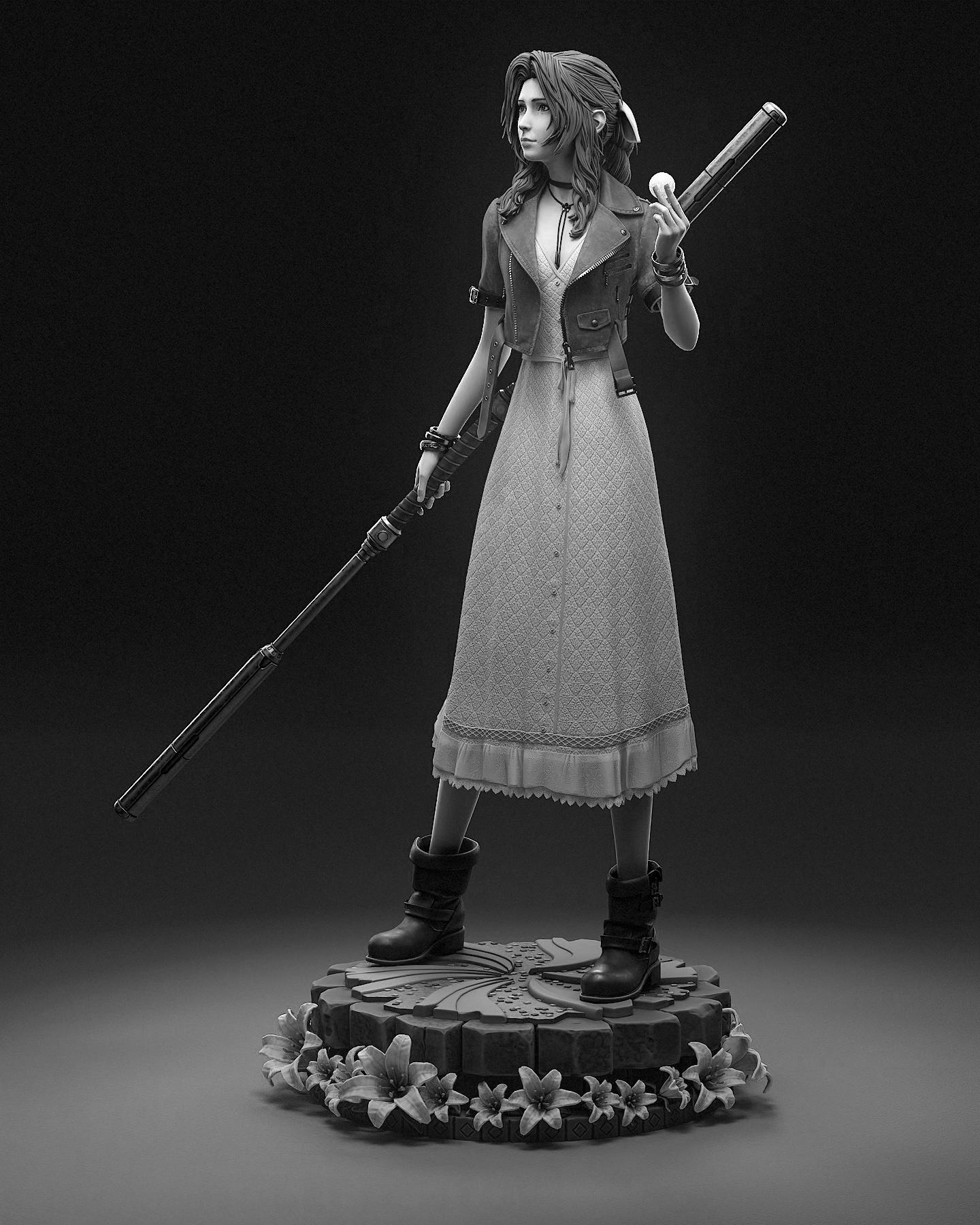 Aerith Final Fantasy Resin Model - Etsy