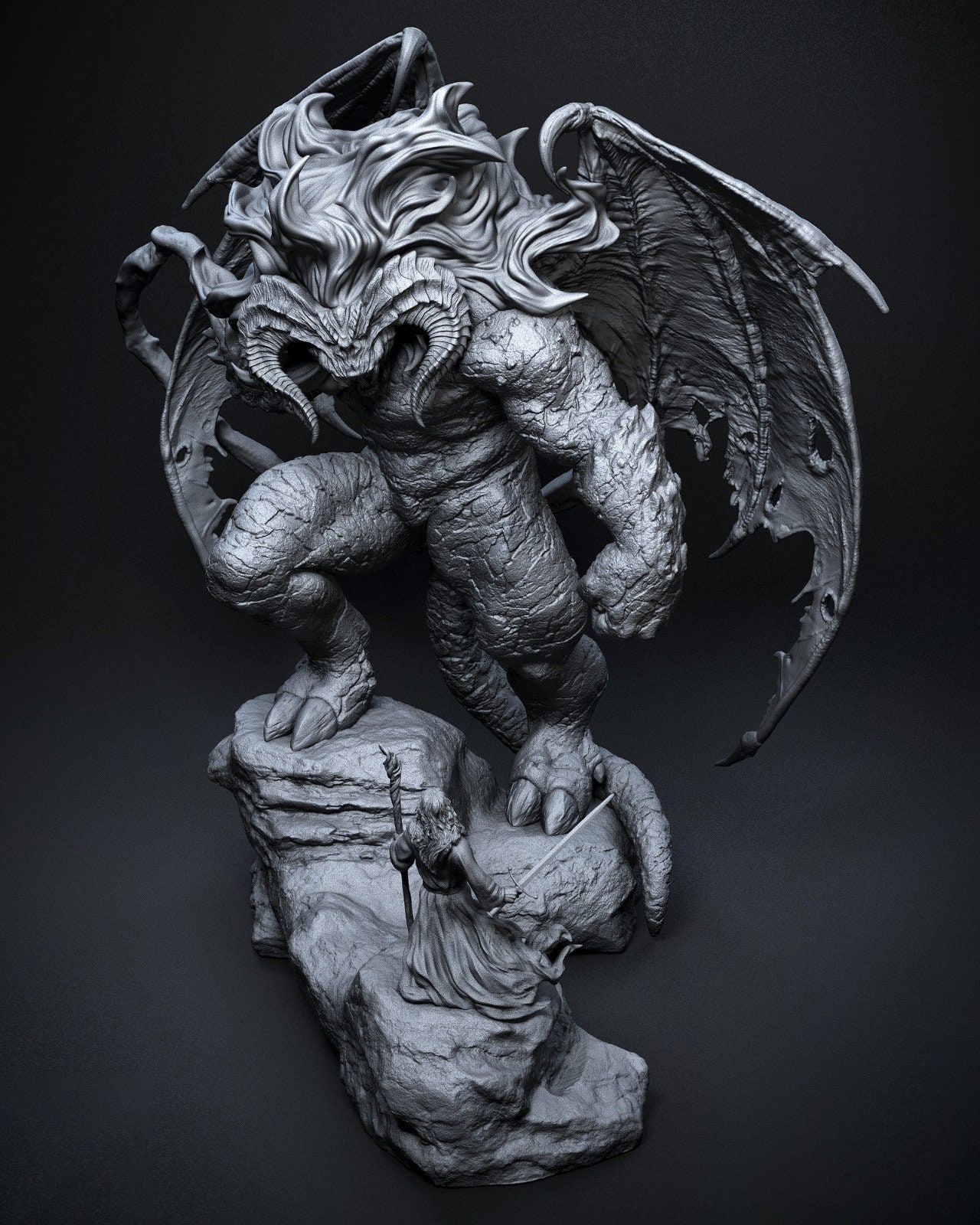 LOTR Balrog Resin Model - Etsy