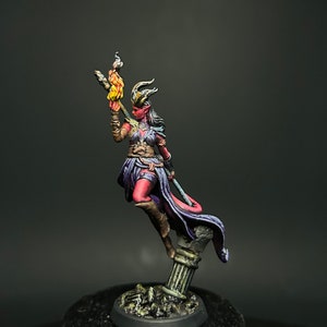 Tiefling / Warrior / Warlock / Miniature / Dungeons and Dragons / Dnd / Figure - Etsy