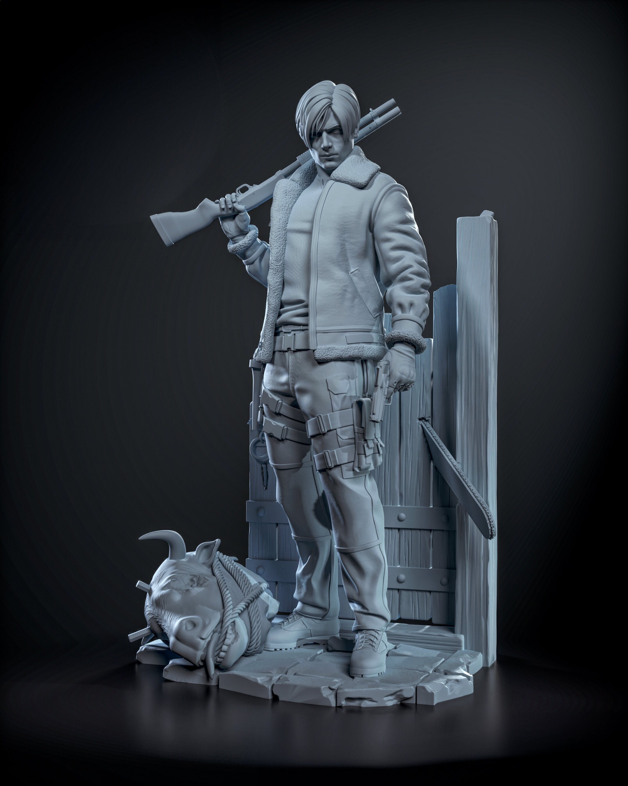 Leon | Resident Evil Resin Model - Etsy